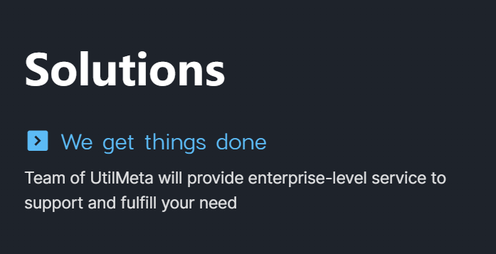 UtilMeta | Solutions - We get things done